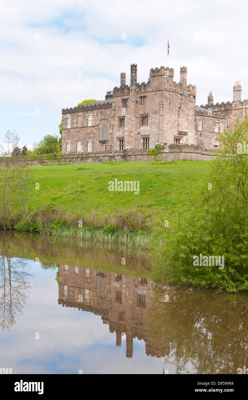 Ripley Castle gardens and lake with waterfall Stock Photo - Alamy
