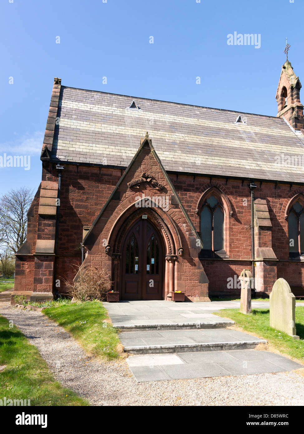 The Church of St John the Divine in Frankby Stock Photo - Alamy