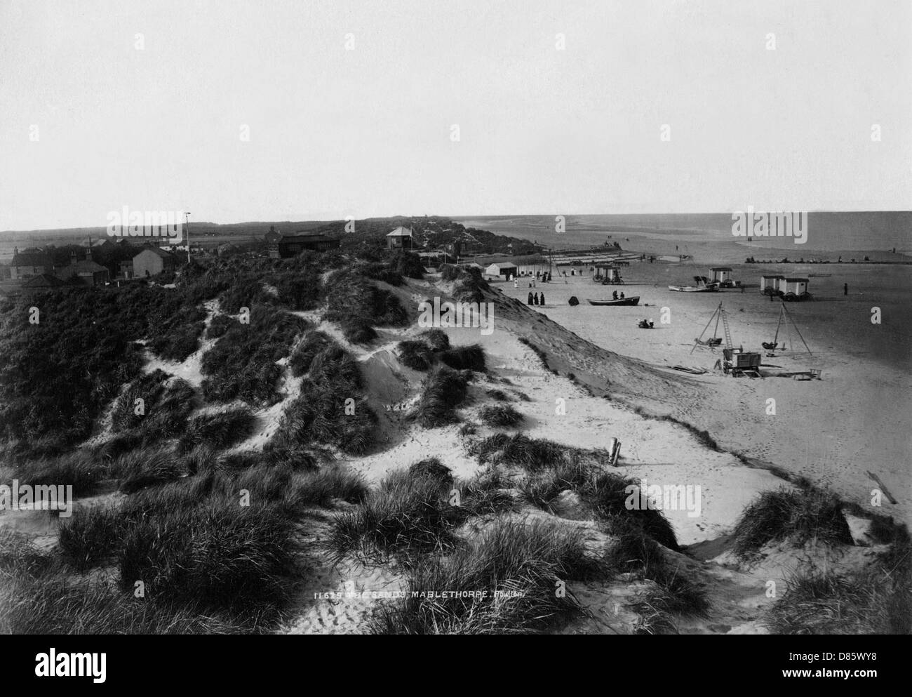 Mablethorpe beach mablethorpe lincolnshire england Black and White ...