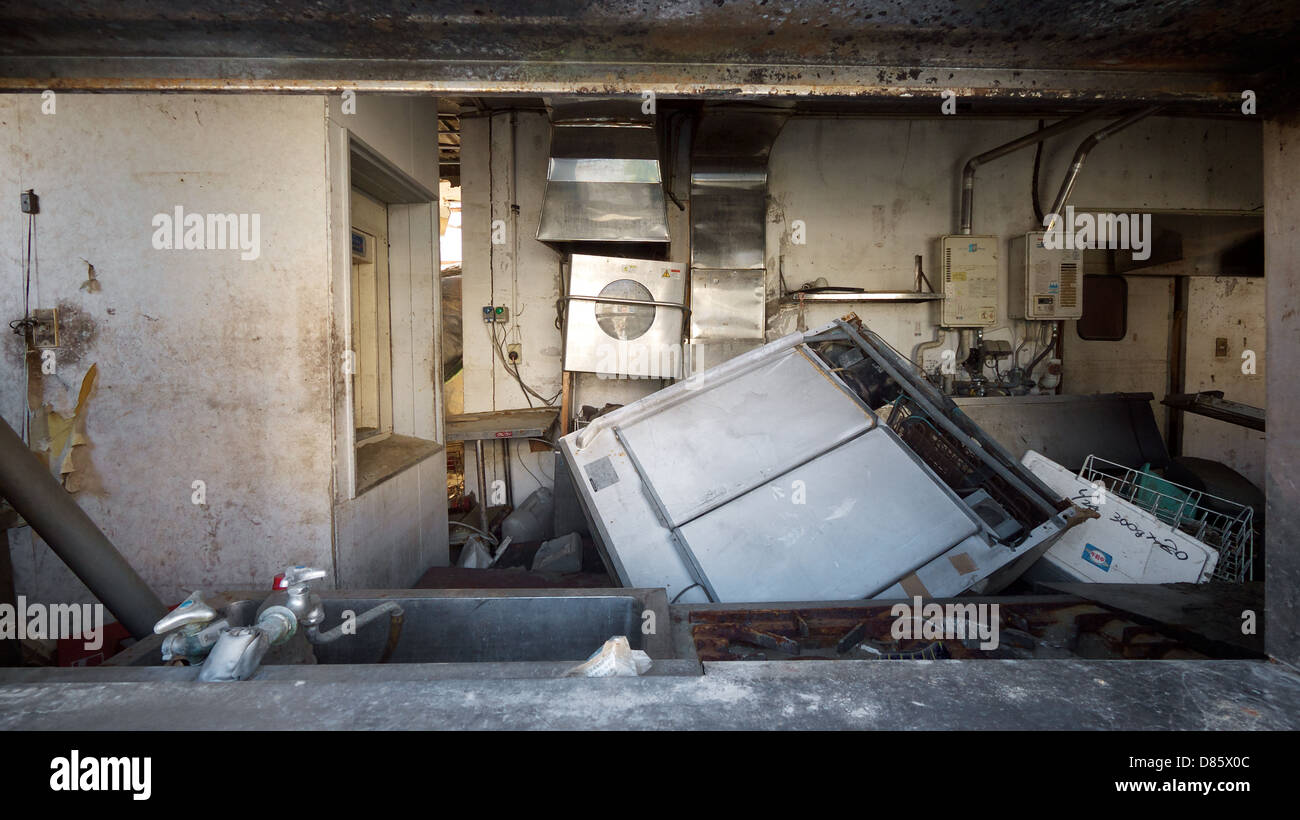 What was once a kitchen is now but a mess after the earthquake and the ...