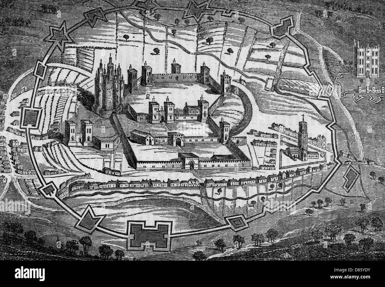 An aerial view of pontefract hi-res stock photography and images - Alamy