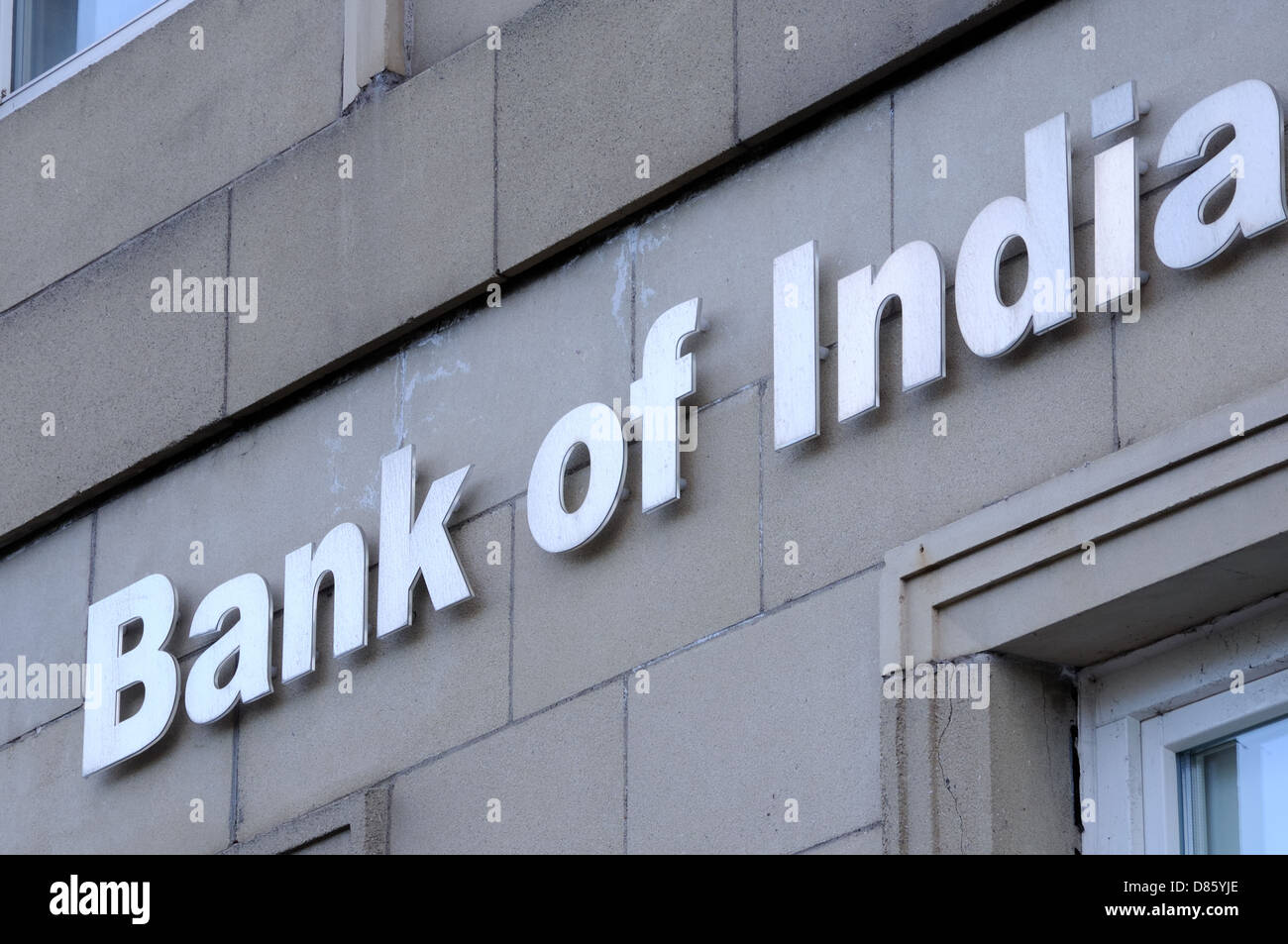 Bank of India sign, Glasgow, Scotland, UK Stock Photo - Alamy