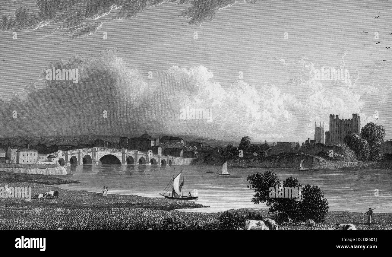 Rochester castle Black and White Stock Photos & Images - Alamy