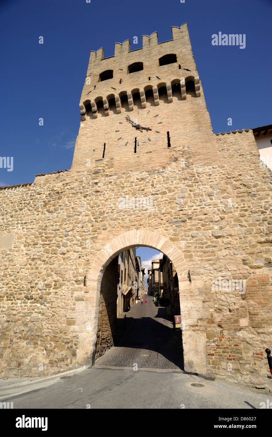 Italy, Umbria, Montefalco, Sant'Agostino gate tower Stock Photo - Alamy