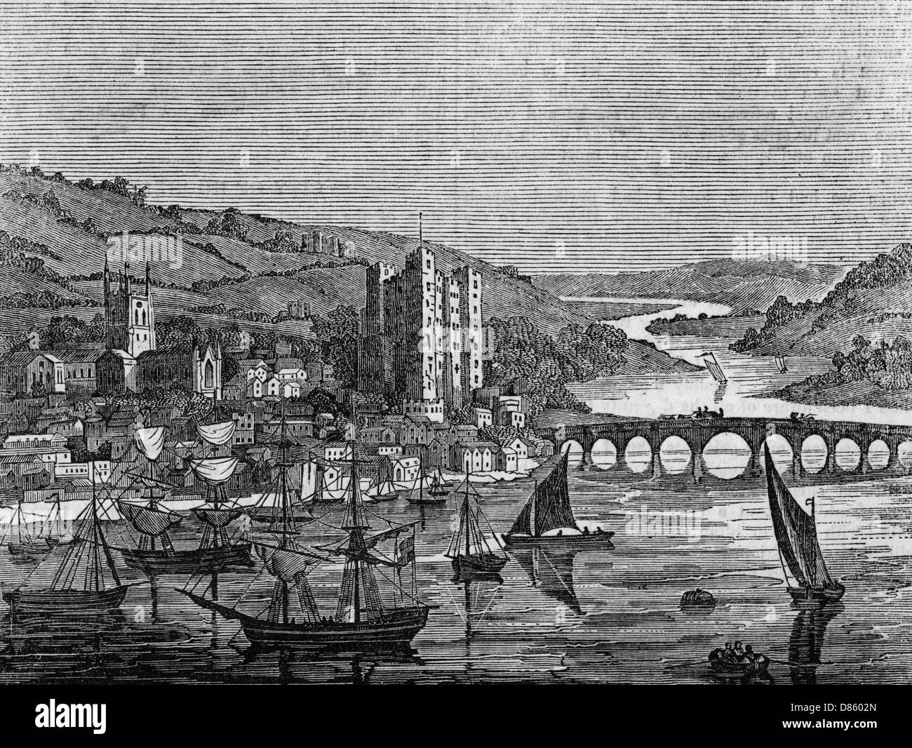 Rochester castle Black and White Stock Photos & Images - Alamy