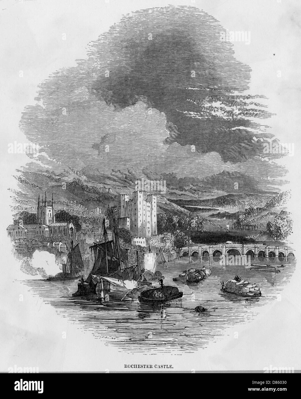 Rochester castle Black and White Stock Photos & Images - Alamy