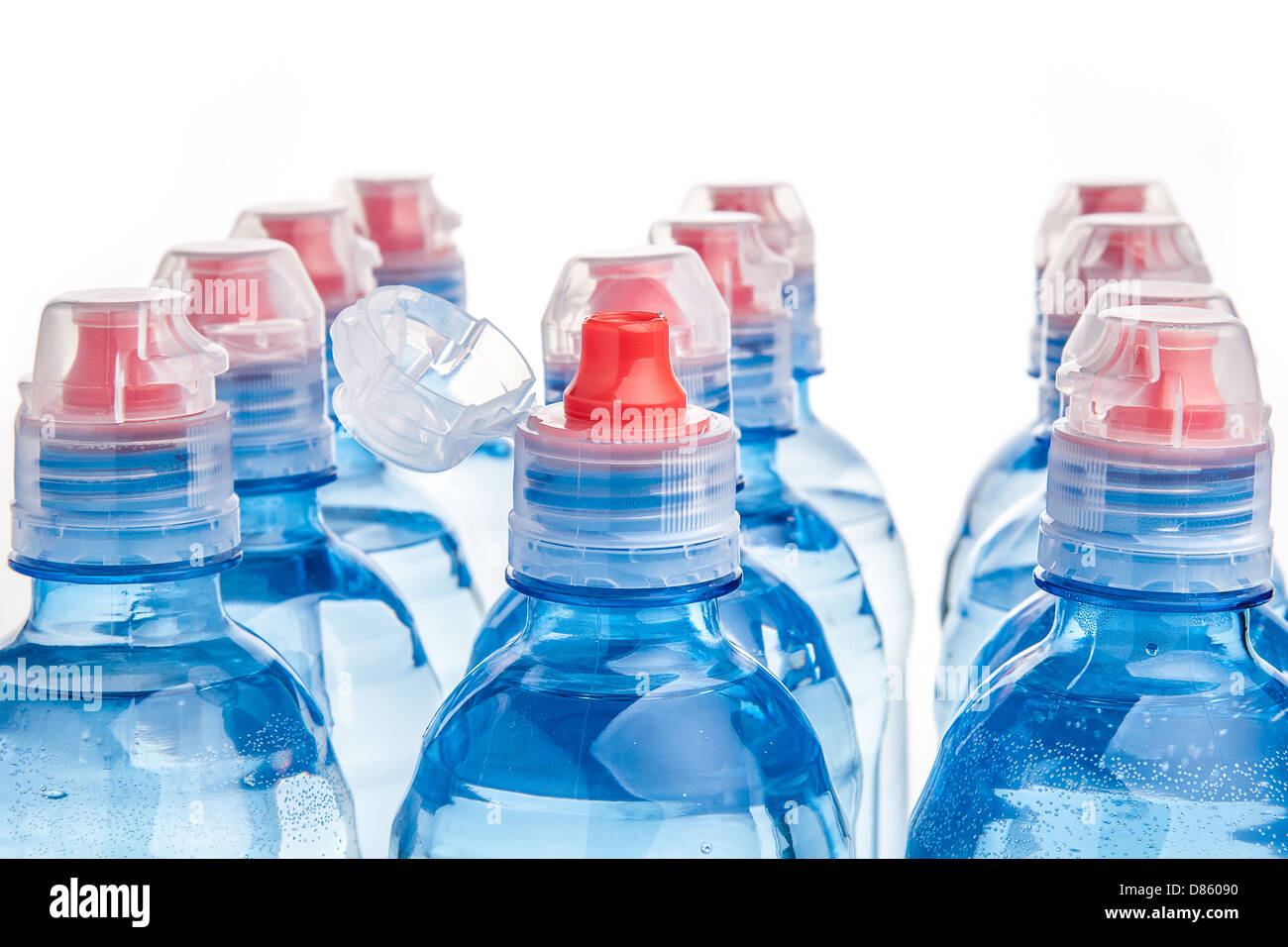 Plastic bottle of drinking water isolated on white Stock Photo - Alamy