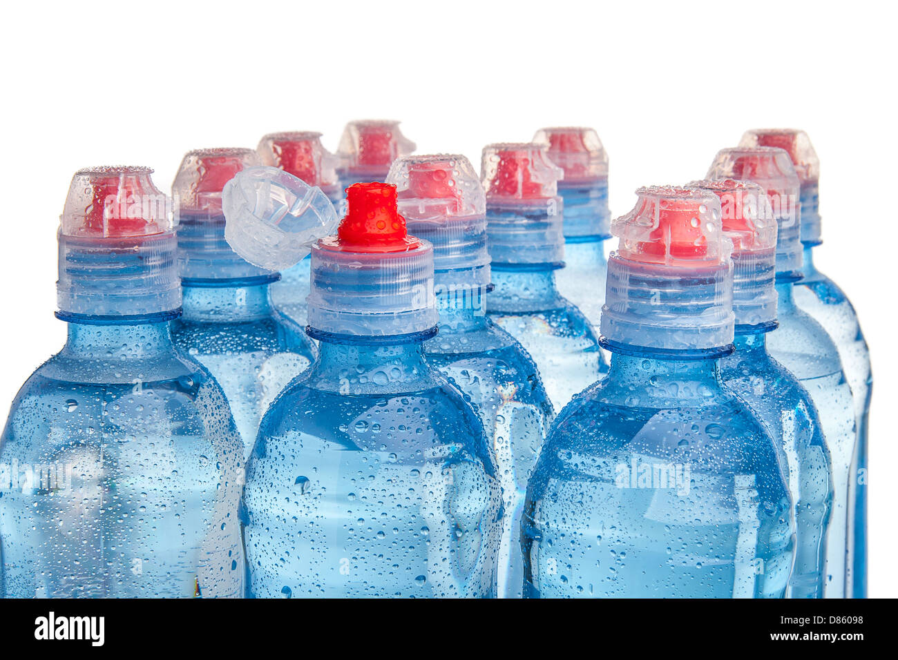 Plastic bottle of drinking water isolated on white Stock Photo - Alamy