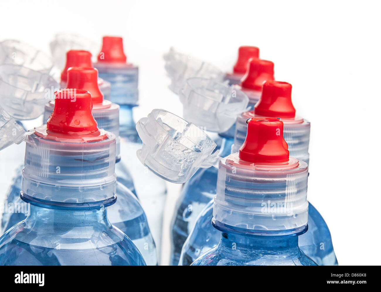 Plastic bottle of drinking water isolated on white Stock Photo - Alamy
