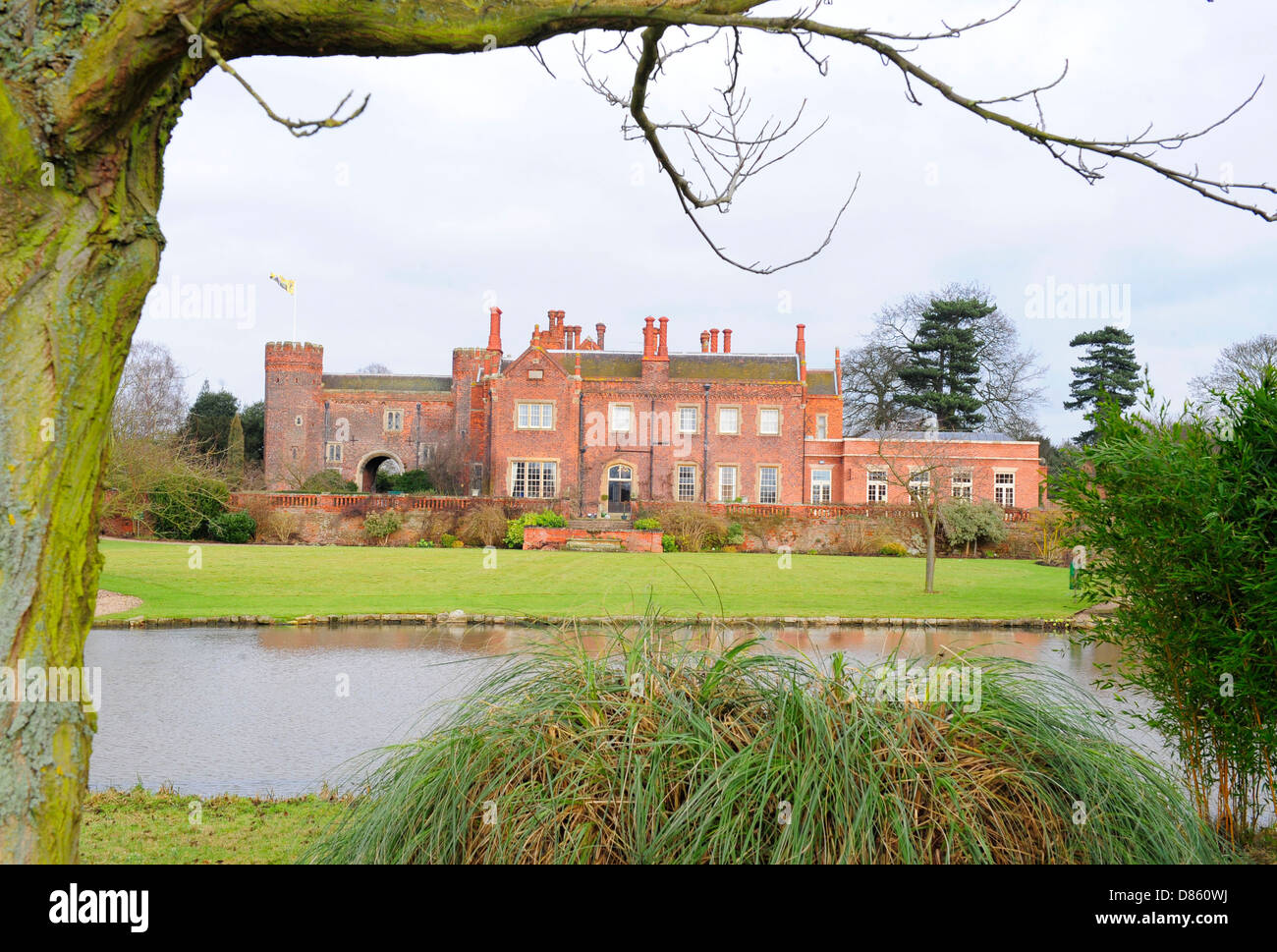 Hodsock Priory in Blyth, Nottinghamshire, the home to the famous ...