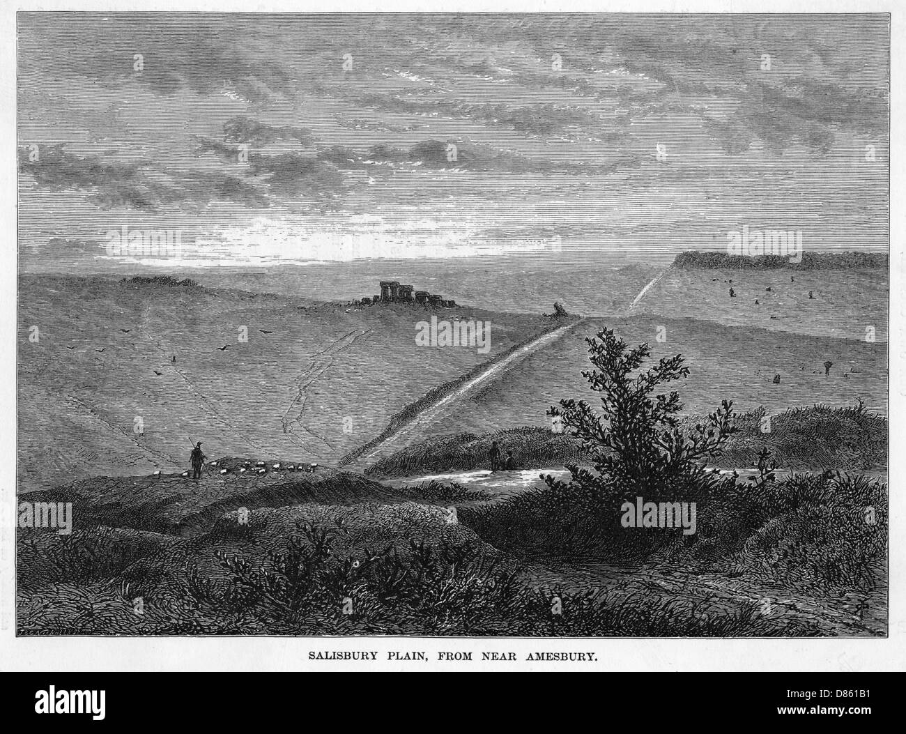 Stonehenge salisbury plain Black and White Stock Photos & Images - Alamy