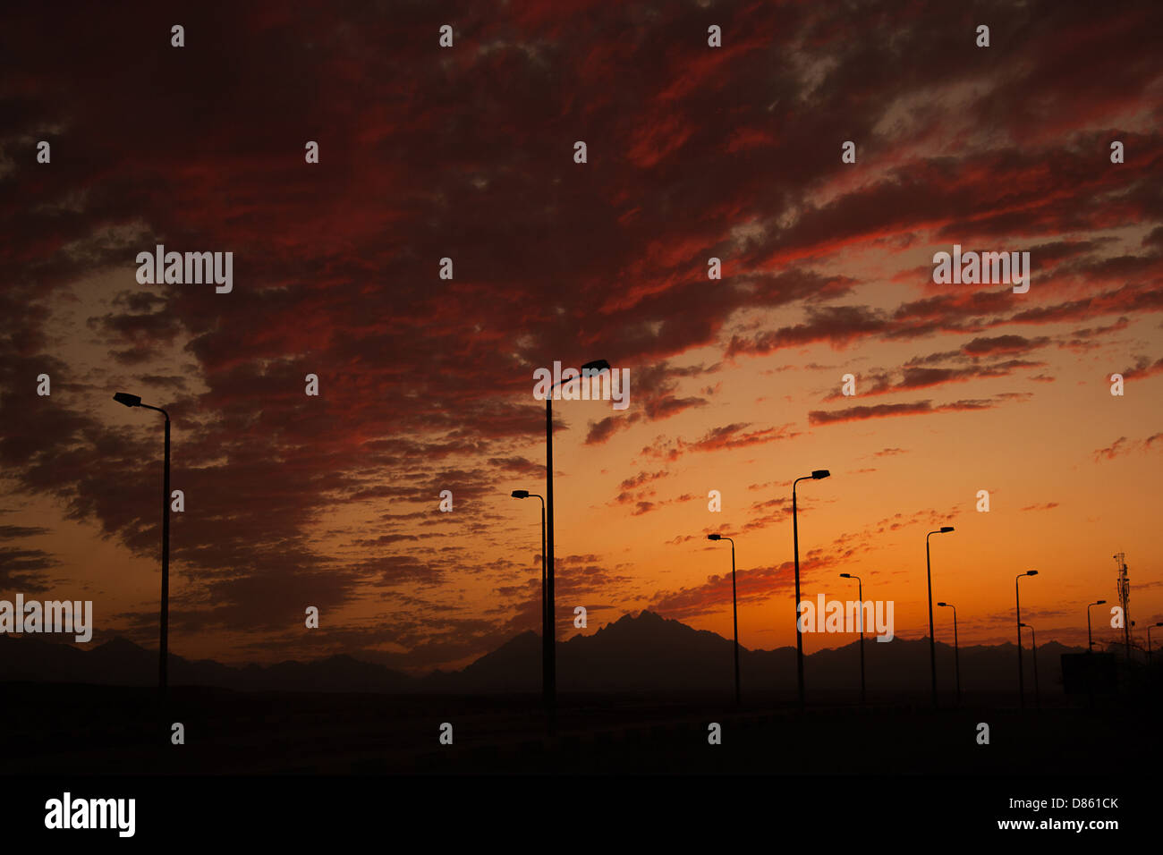 Sunset in Desert - Sahara Rocky Mountains Stock Photo - Alamy