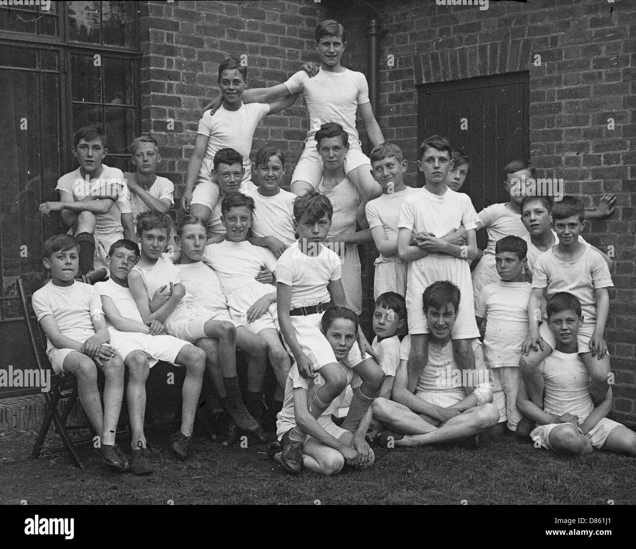 Class outside Black and White Stock Photos & Images - Alamy