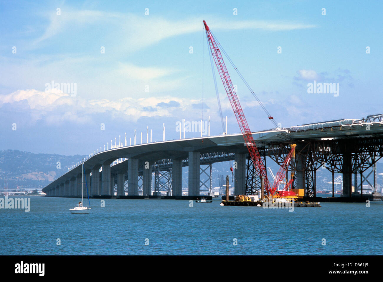 new east Bay bridge span section approach to Treasure island during ...