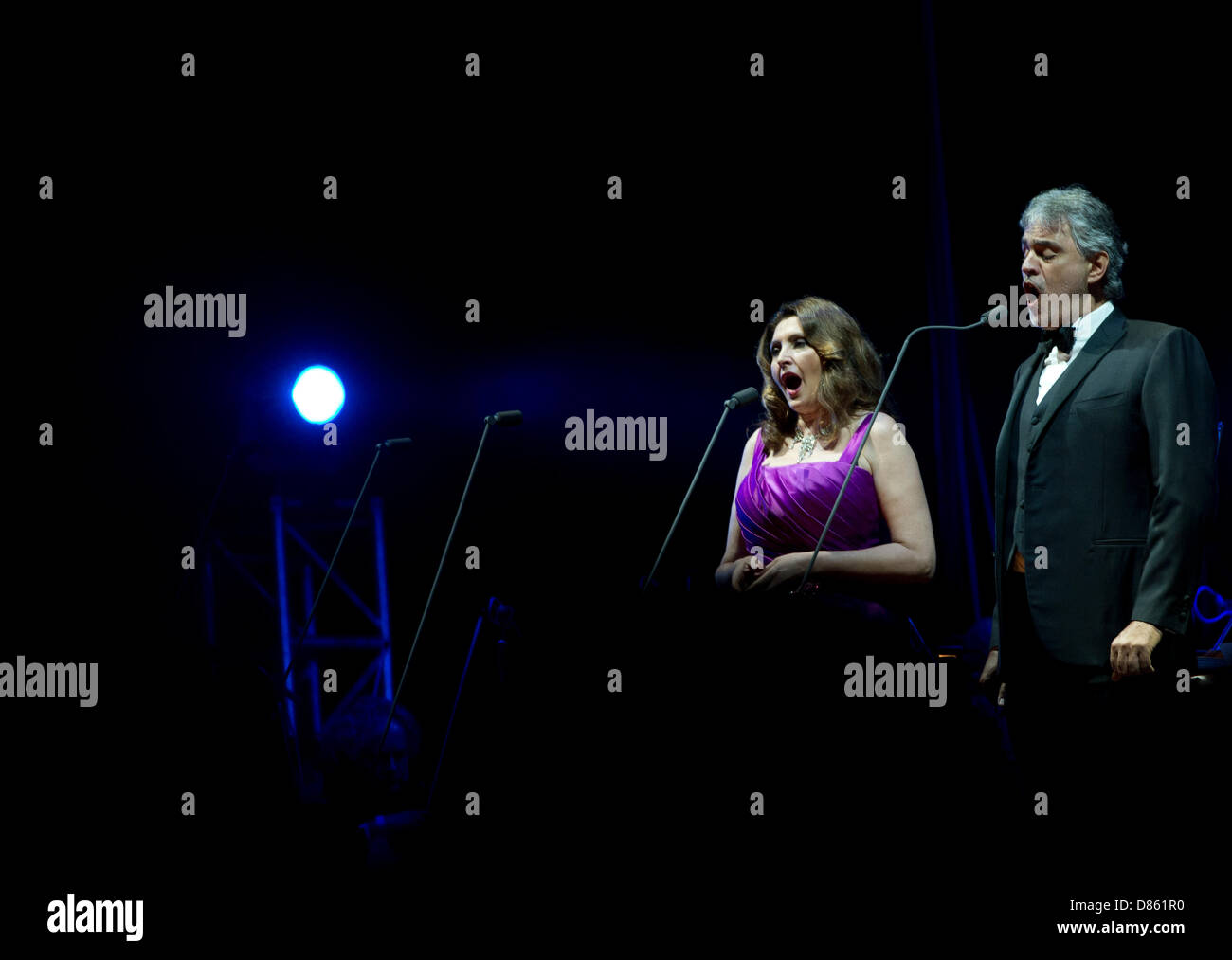 Prague, Czech Republic. 18th May, 2013. Italian singer Andrea Bocelli ...