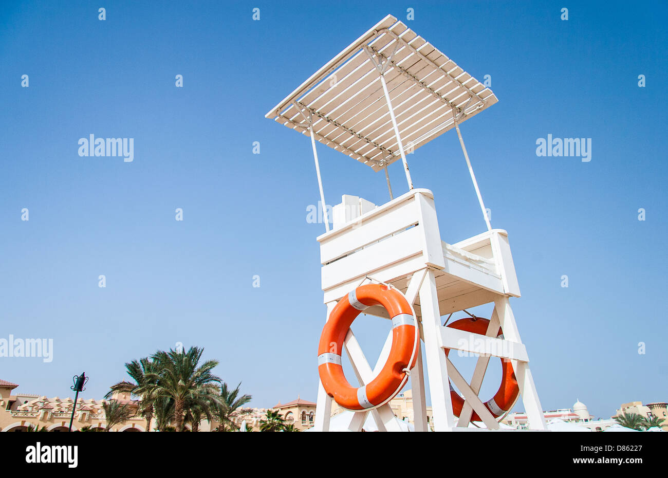 Lifeguard station at the beach Stock Photo - Alamy