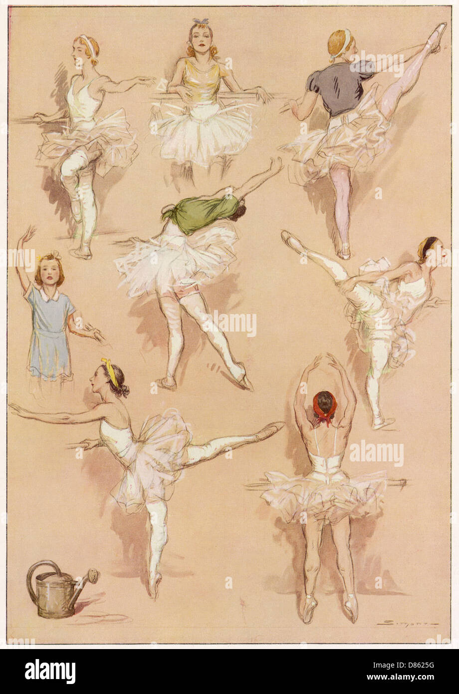 Ballet dancers exercising Stock Photo - Alamy