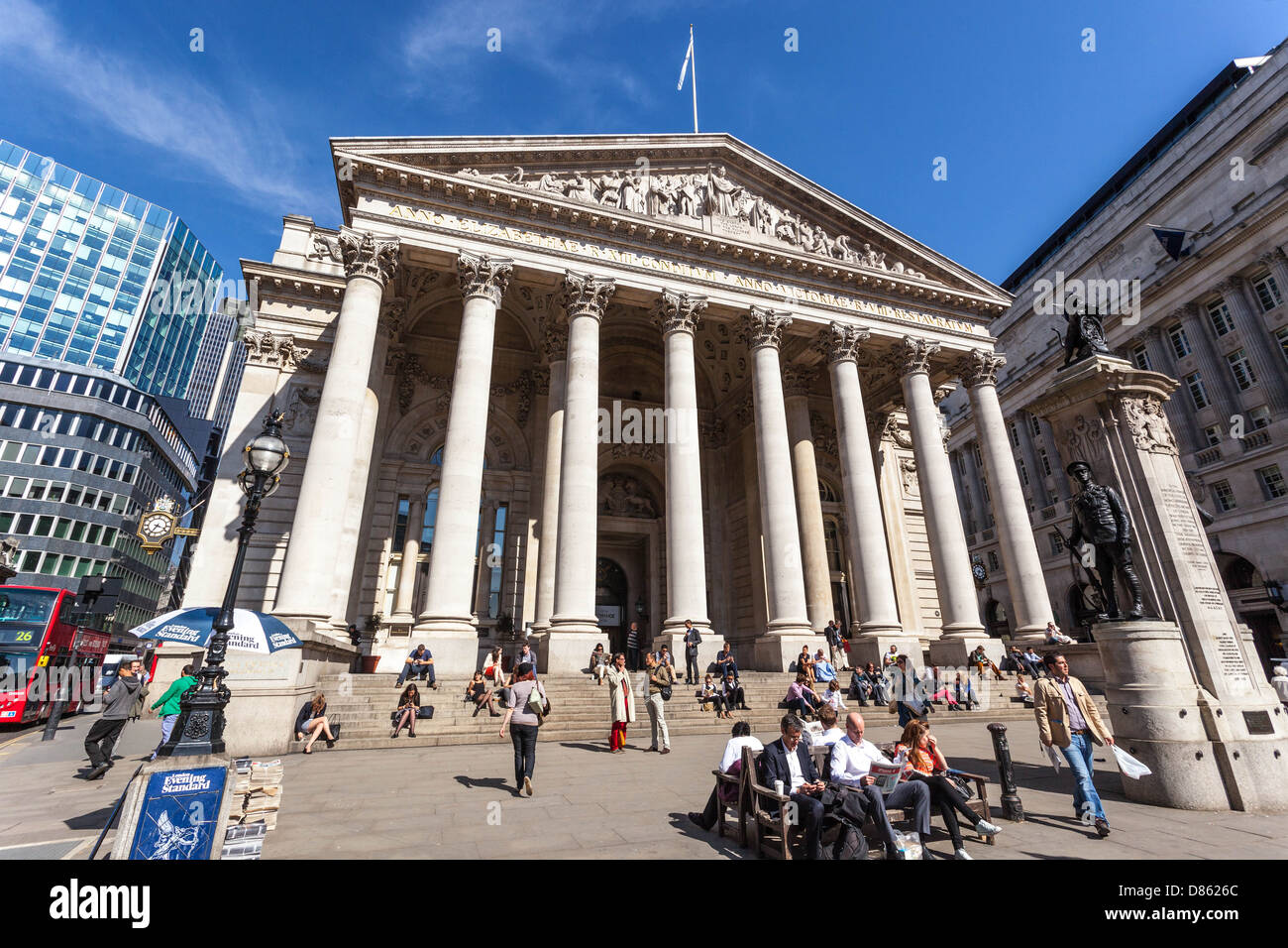 The Royal Exchange Building, London, England, UK Stock Photo - Alamy