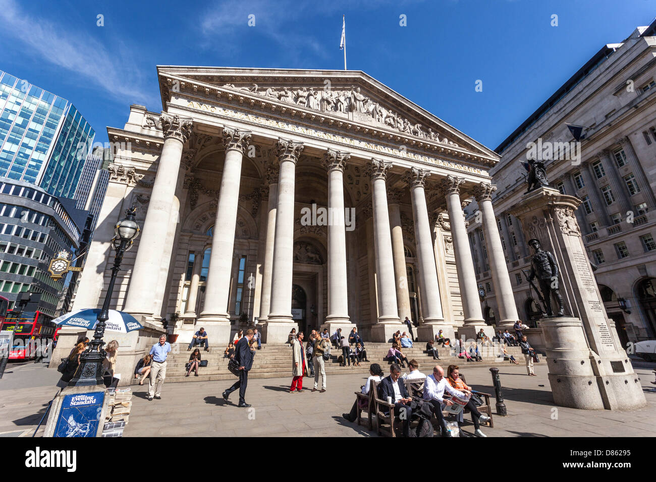 The Royal Exchange Building, London, England, UK Stock Photo - Alamy