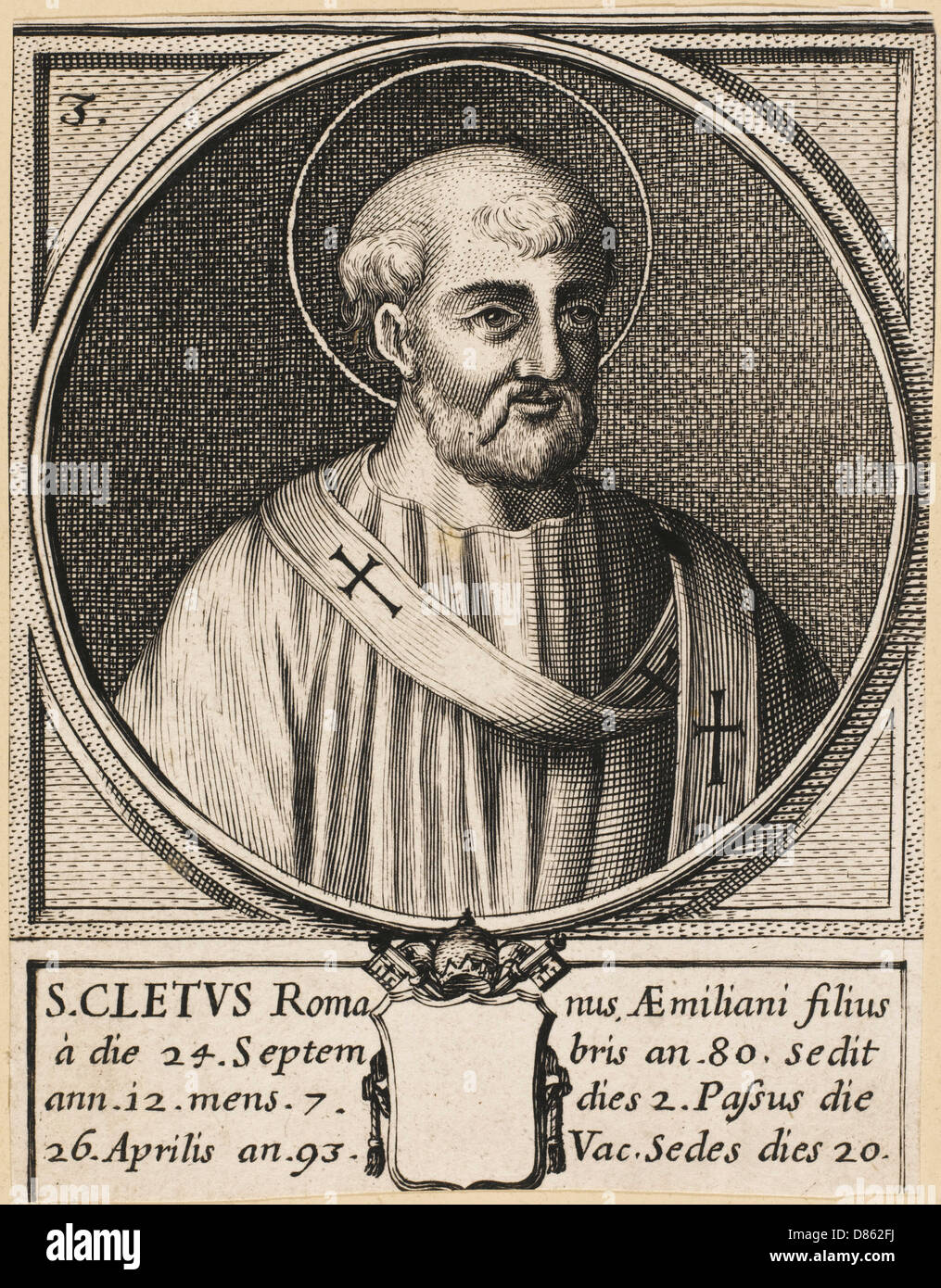 Pope Cletus or Anacletus Stock Photo - Alamy