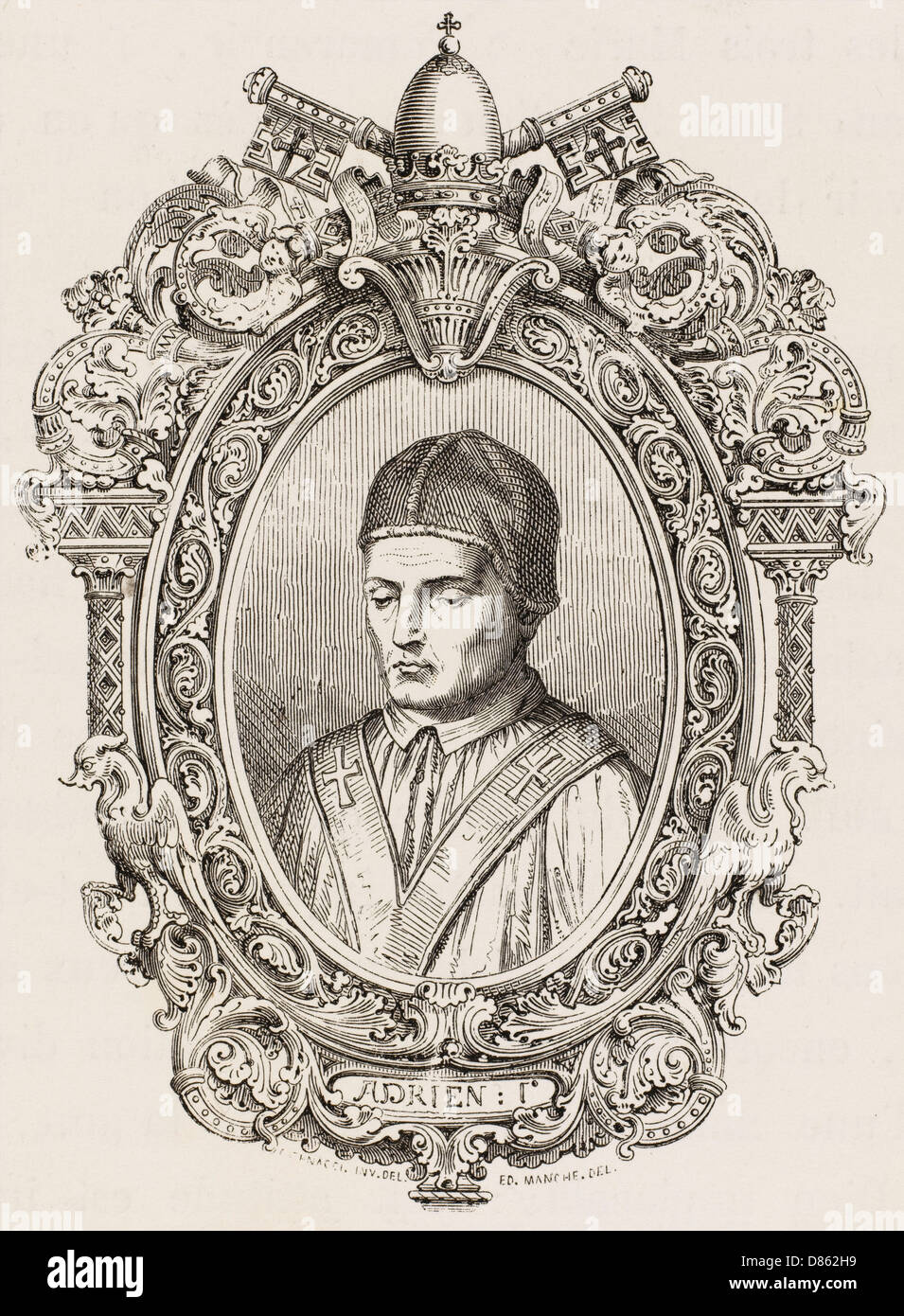 Pope Hadrianus I Stock Photo - Alamy