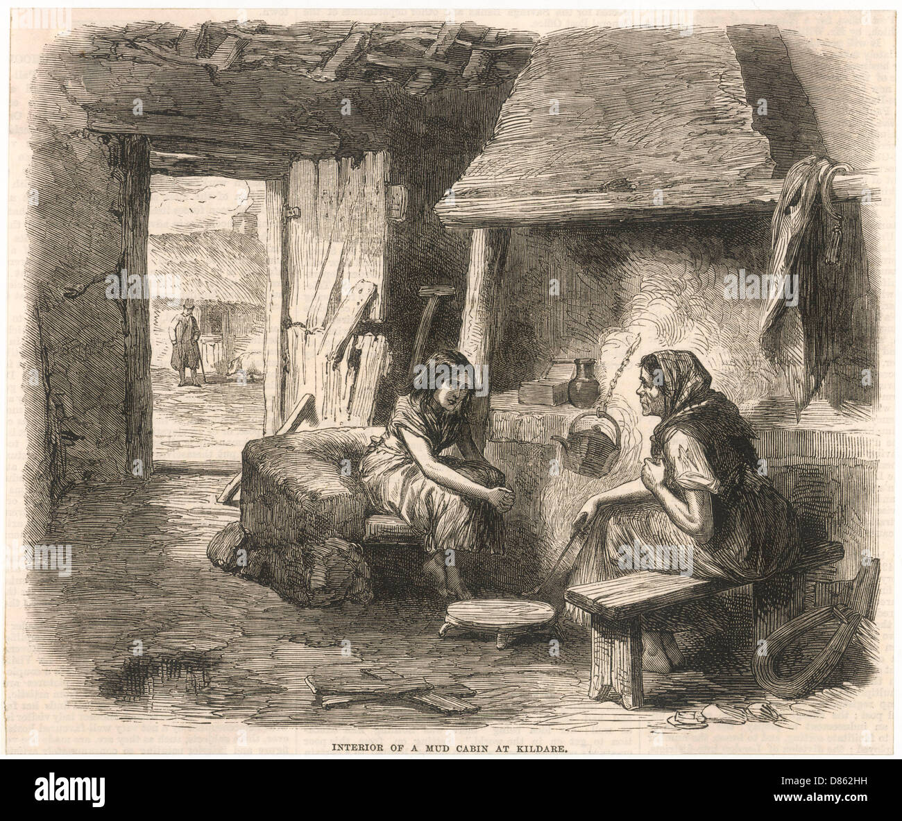 Mud cabin at Kildare, Ireland Stock Photo - Alamy