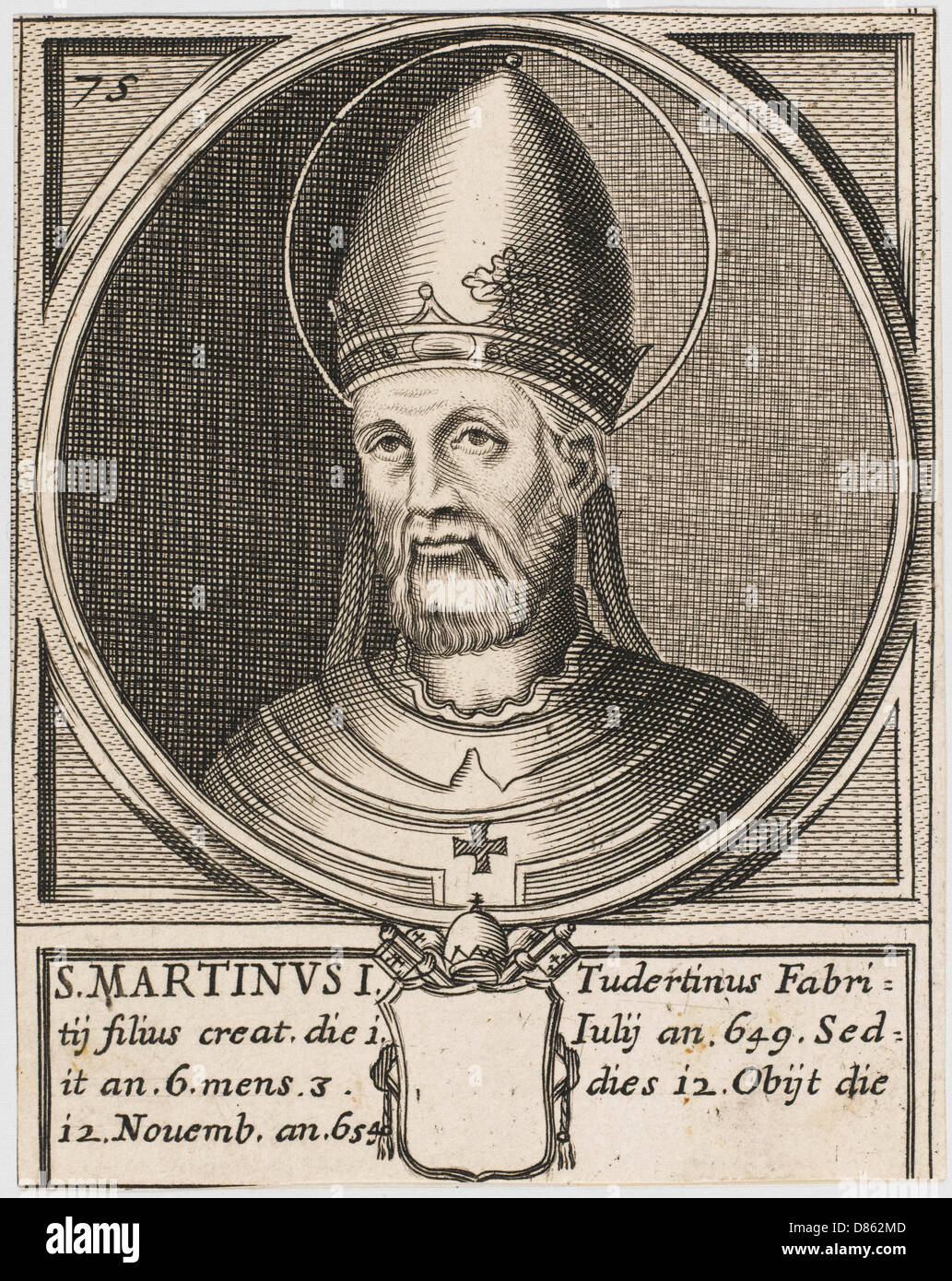 Pope Martinus I Stock Photo - Alamy