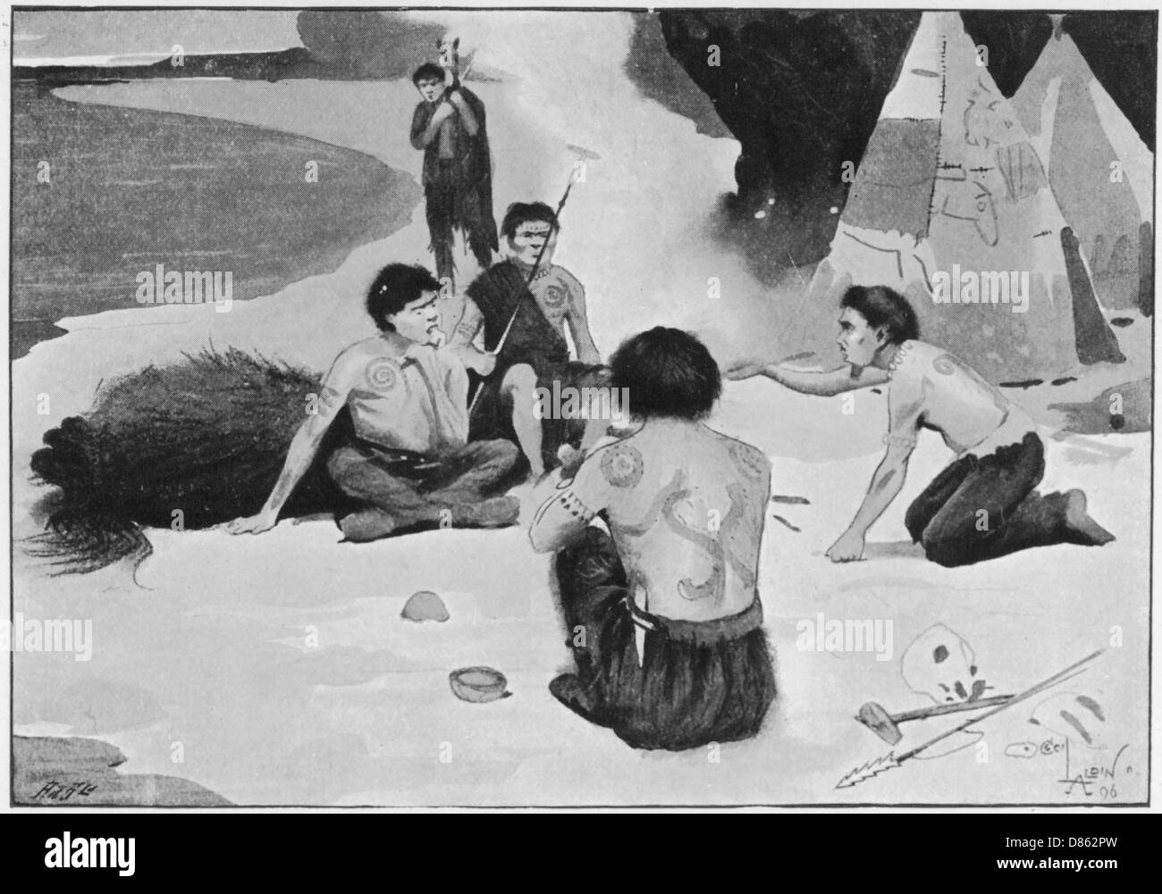 Prehistoric hunters eating hi-res stock photography and images - Alamy