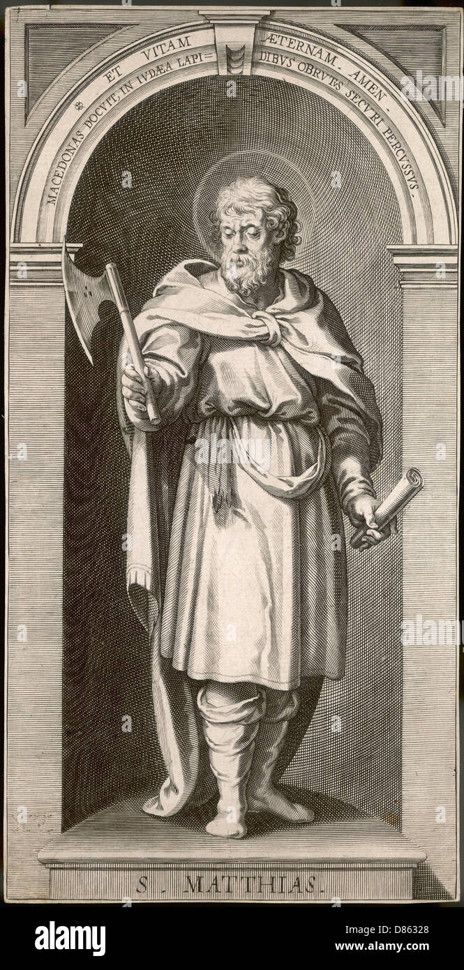 St Matthias with axe Stock Photo - Alamy