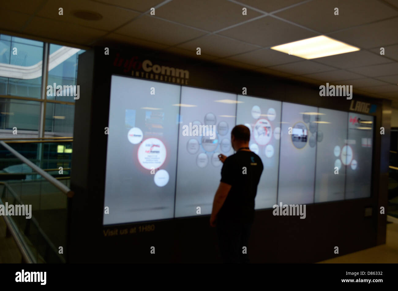 touch interactive video wall Stock Photo - Alamy