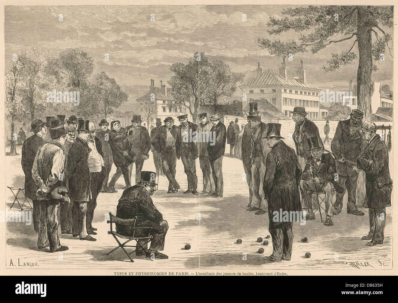 Playing boules in Paris Stock Photo - Alamy