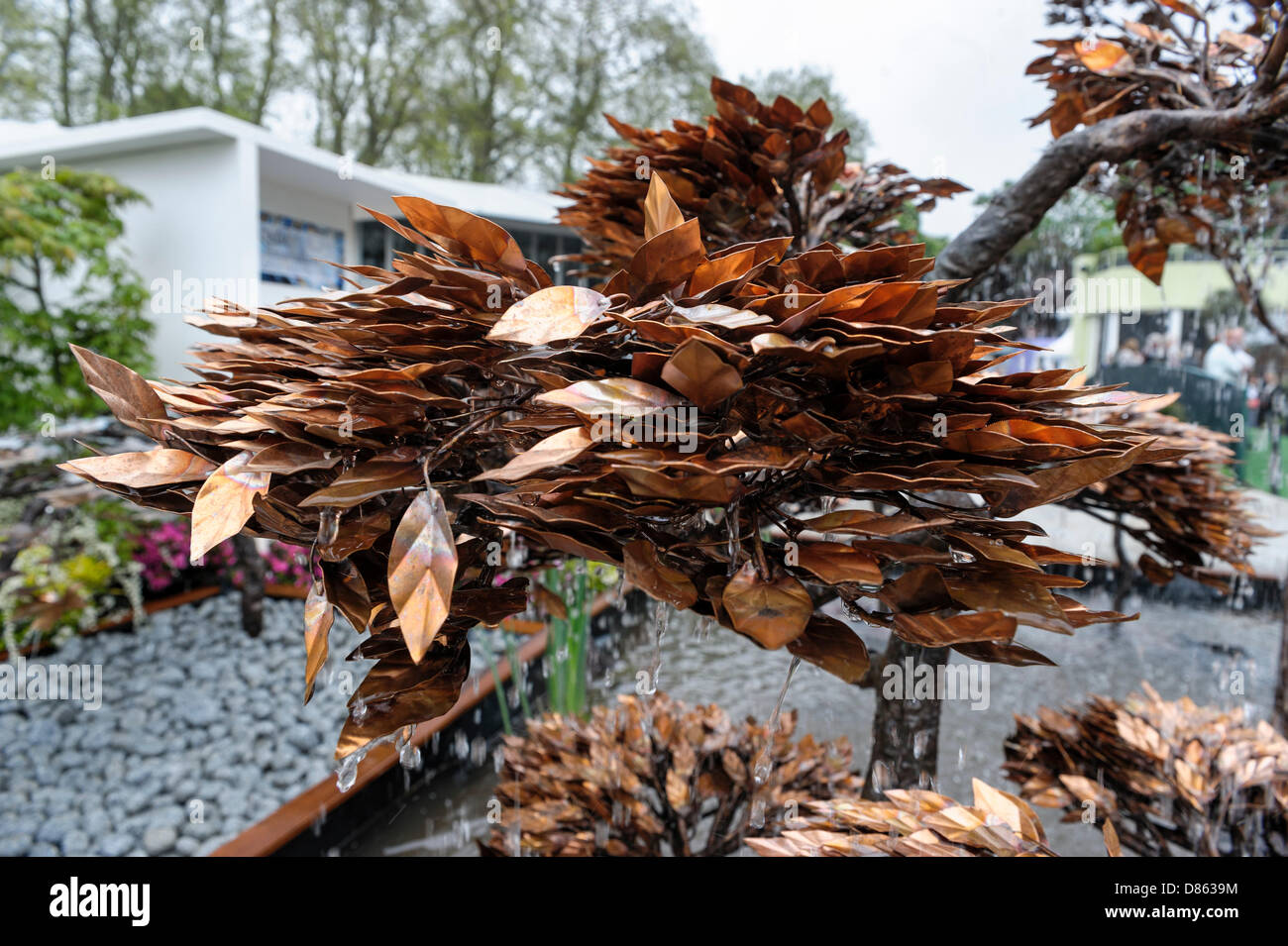 London, UK, 20/05/2013 : 2013 RHS Chelsea Flower Show. A water feature ...