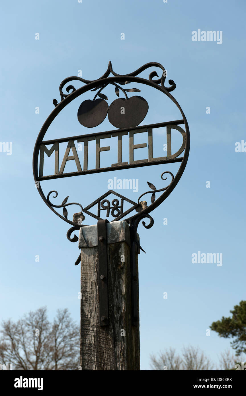Matfield village sign 1981 Stock Photo - Alamy
