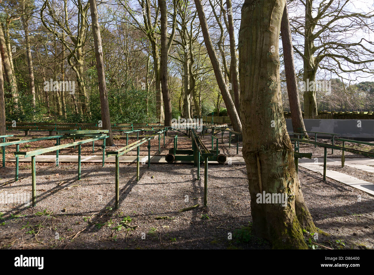 Royden Park at Frankby has a miniature railway Stock Photo - Alamy