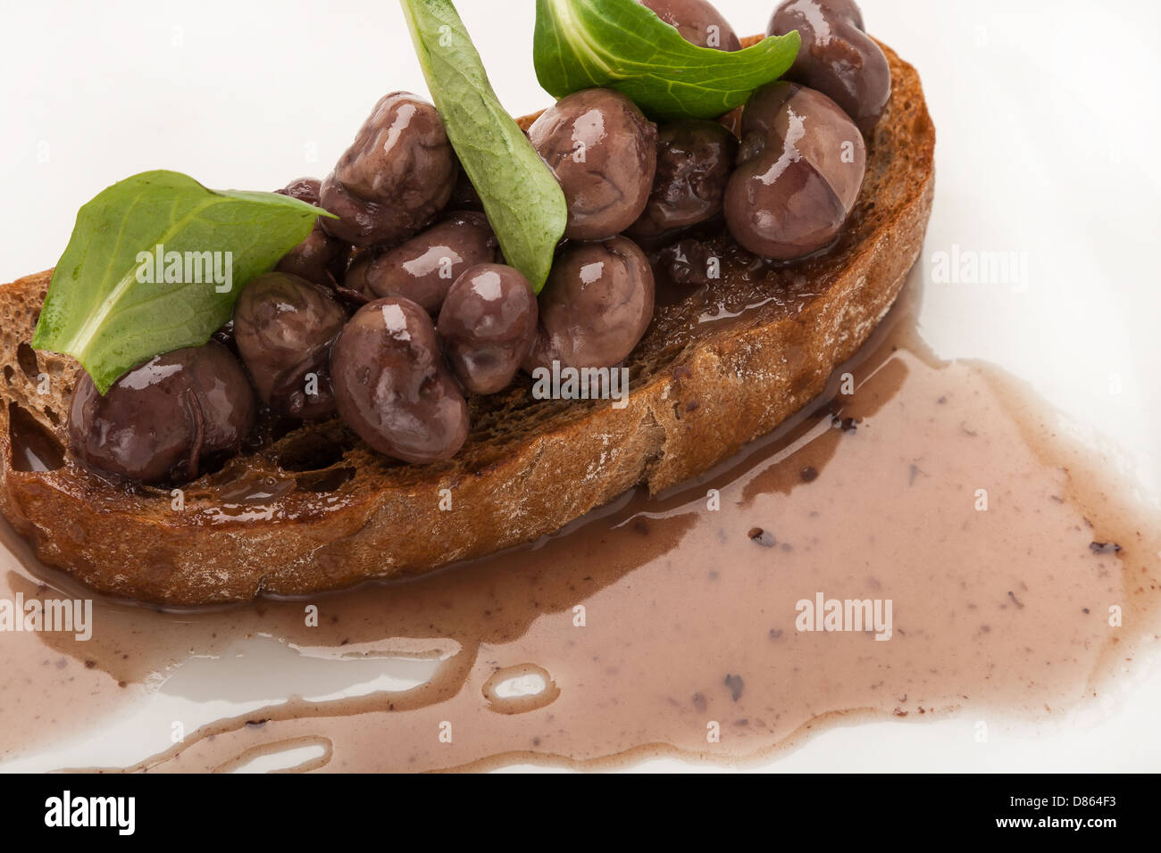 closeup snack sandwich with chicken buds Stock Photo - Alamy