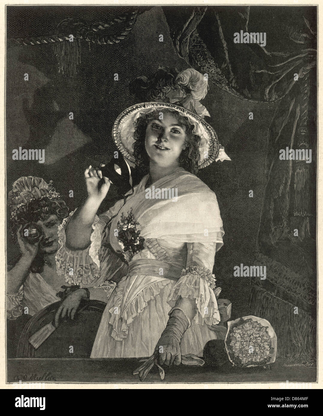 A lady at the opera Stock Photo - Alamy