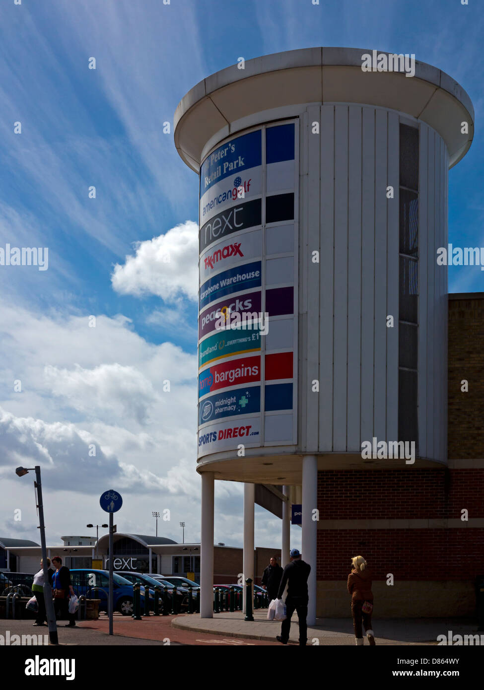 St Peter's Retail Park a large shopping centre in Mansfield town centre ...