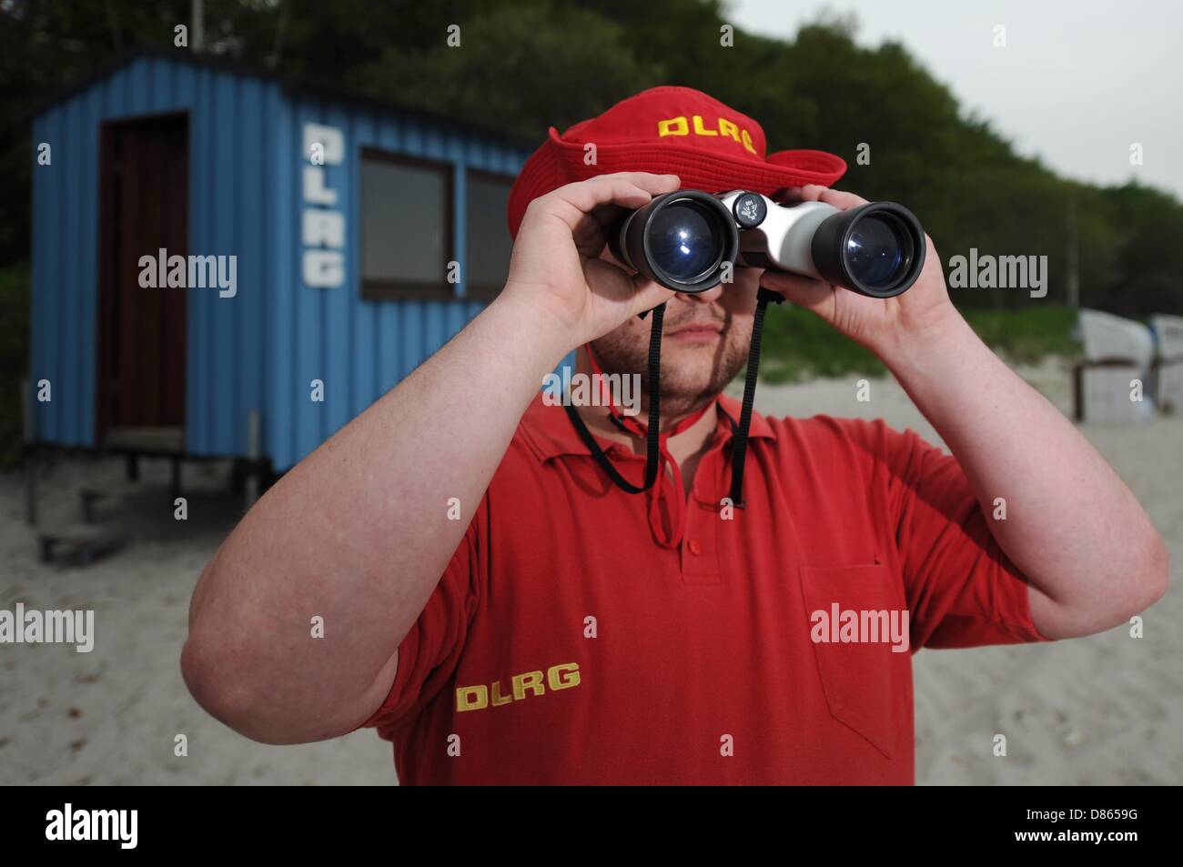 ILLUSTRATION - An illustrated picture shows a lifeguard of the German ...