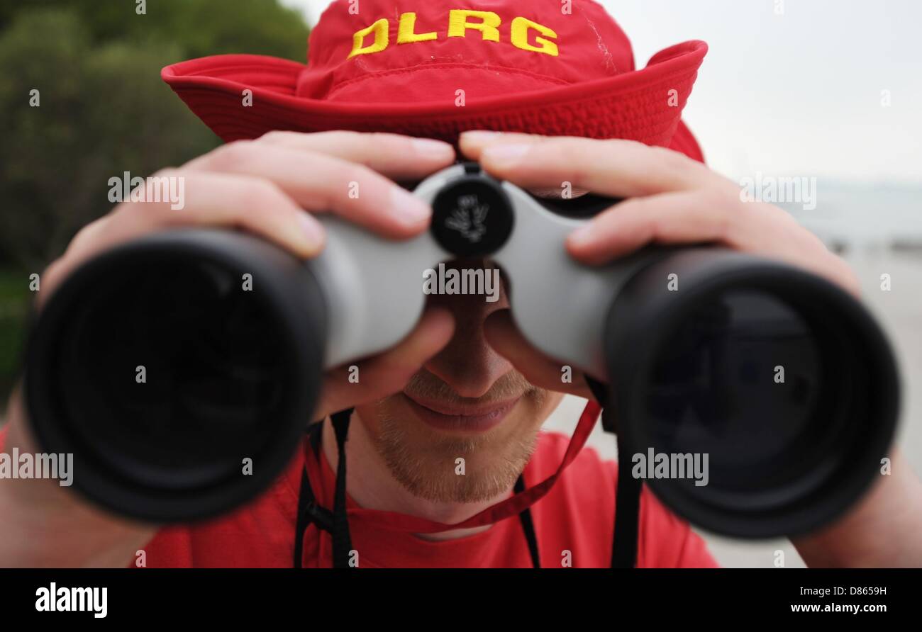 ILLUSTRATION - An illustrated picture shows a lifeguard of the German ...