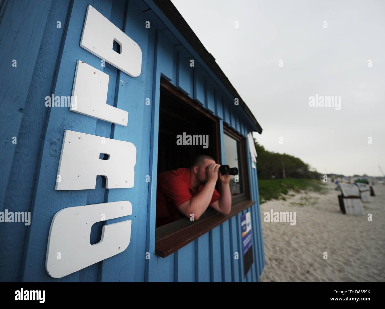 ILLUSTRATION - An illustrated picture shows a lifeguard of the German ...