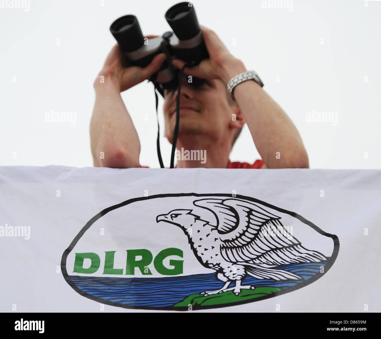 ILLUSTRATION - An illustrated picture shows a lifeguard of the German ...