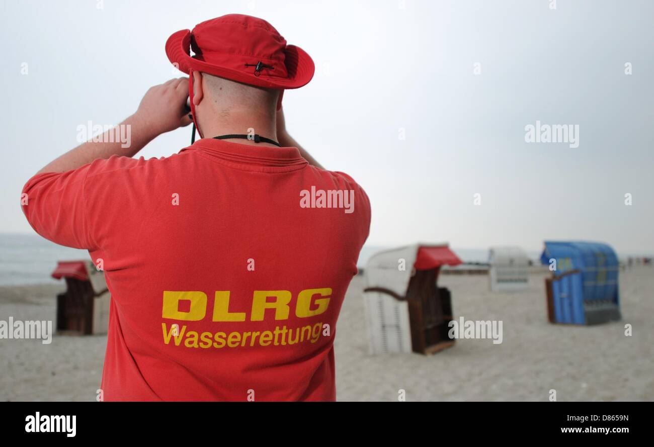 ILLUSTRATION - An illustrated picture shows a lifeguard of the German ...