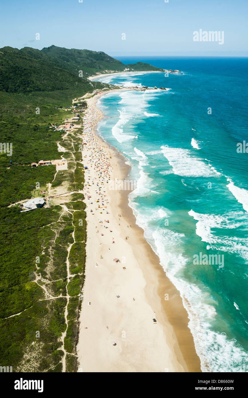 Aerial view of Praia Mole. Florianopolis, Santa Catarina, Brazil Stock ...