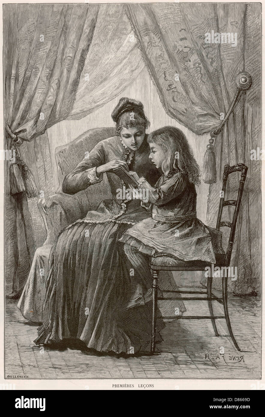 First reading lesson hi-res stock photography and images - Alamy