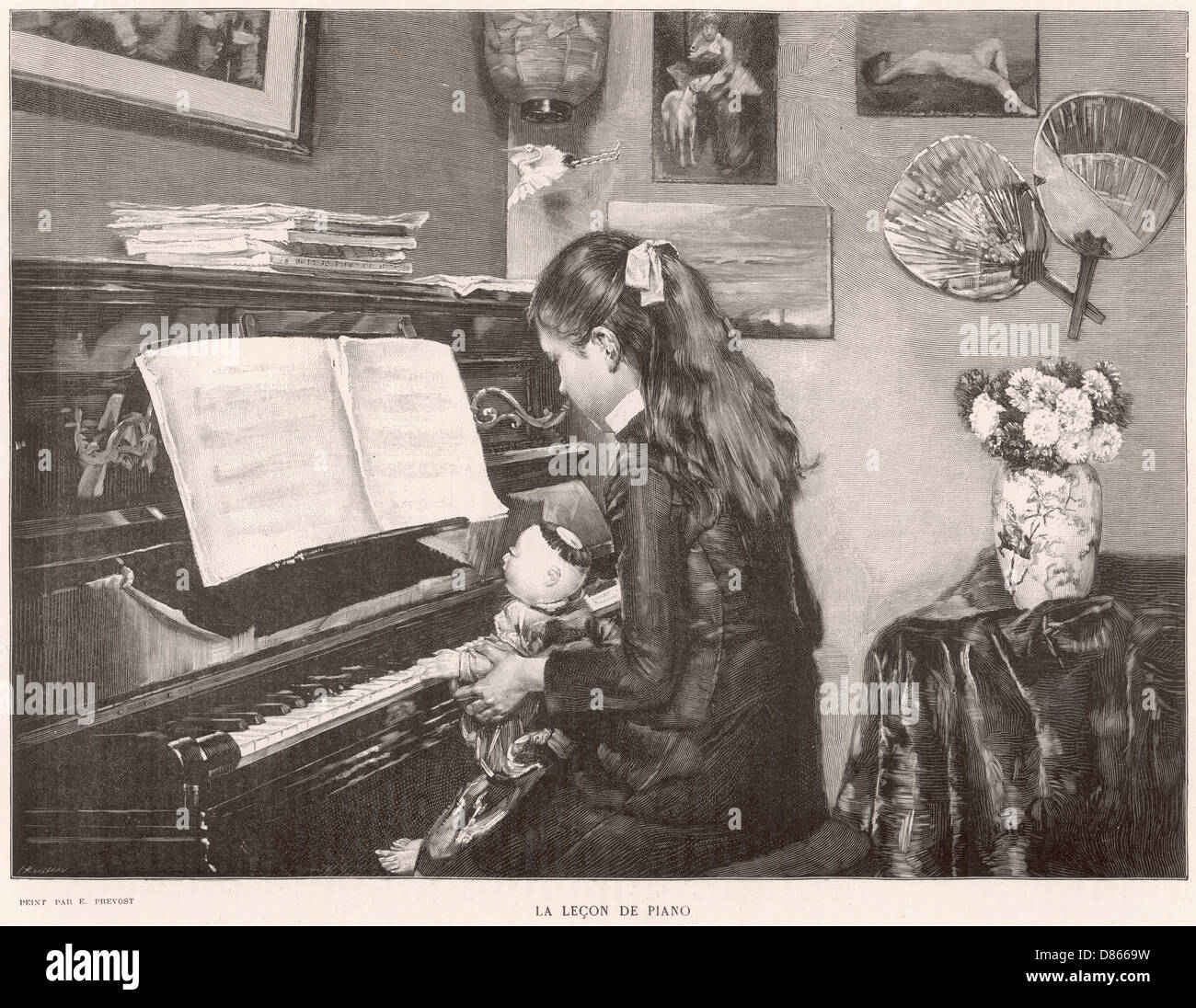 A piano lesson Stock Photo - Alamy
