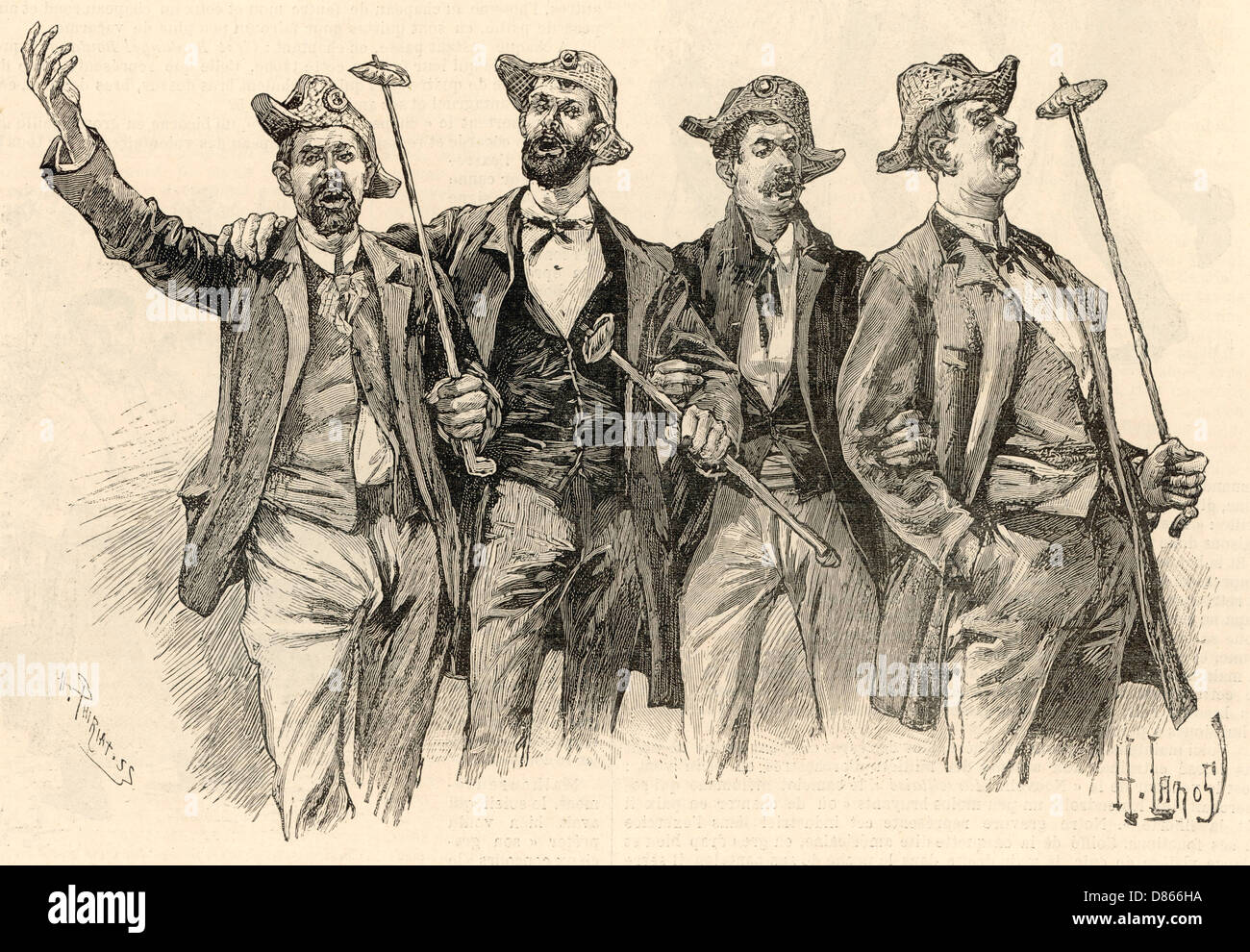 A male quartet Stock Photo - Alamy