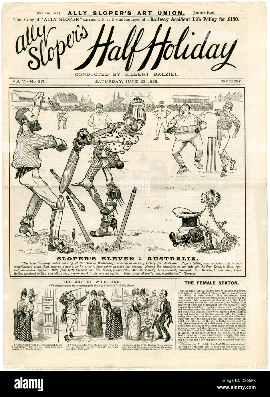 At the Oval / Ally Sloper Stock Photo - Alamy