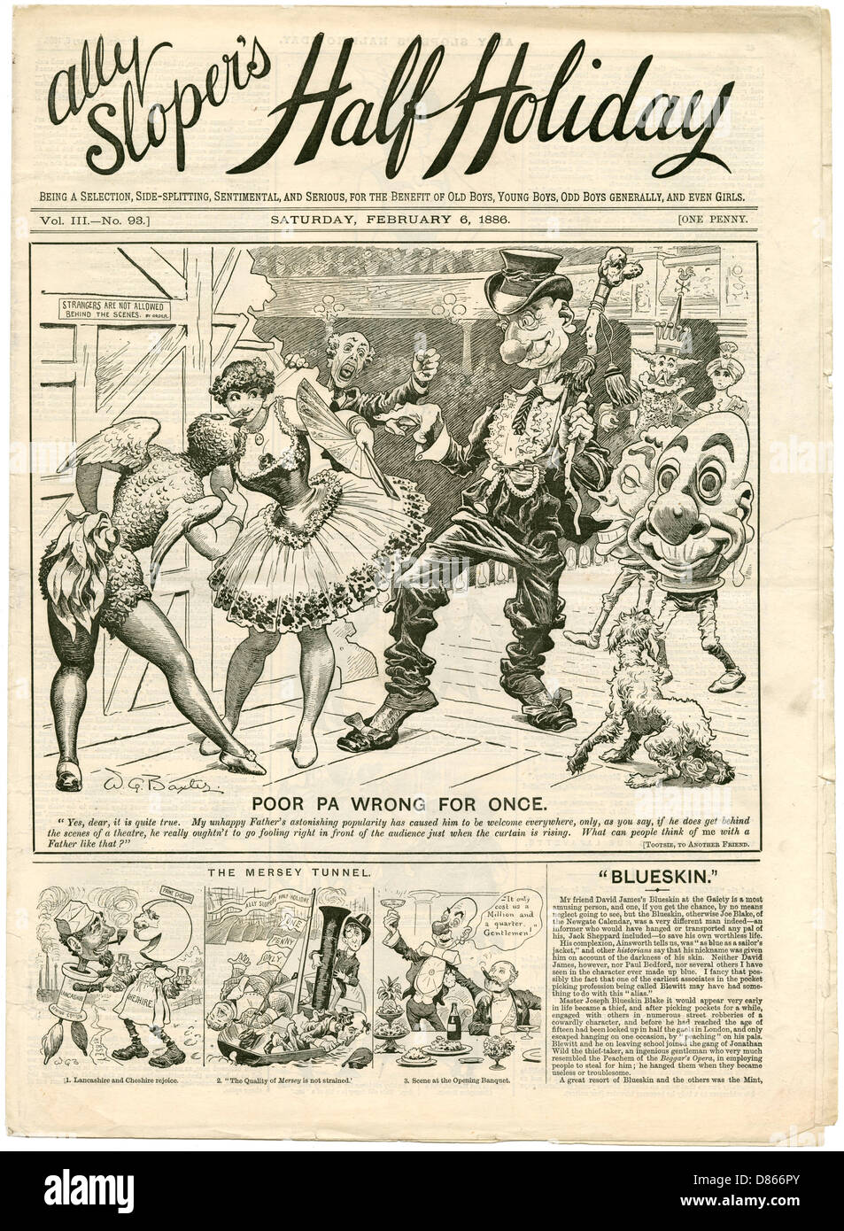 At the theatre / Ally Sloper Stock Photo - Alamy