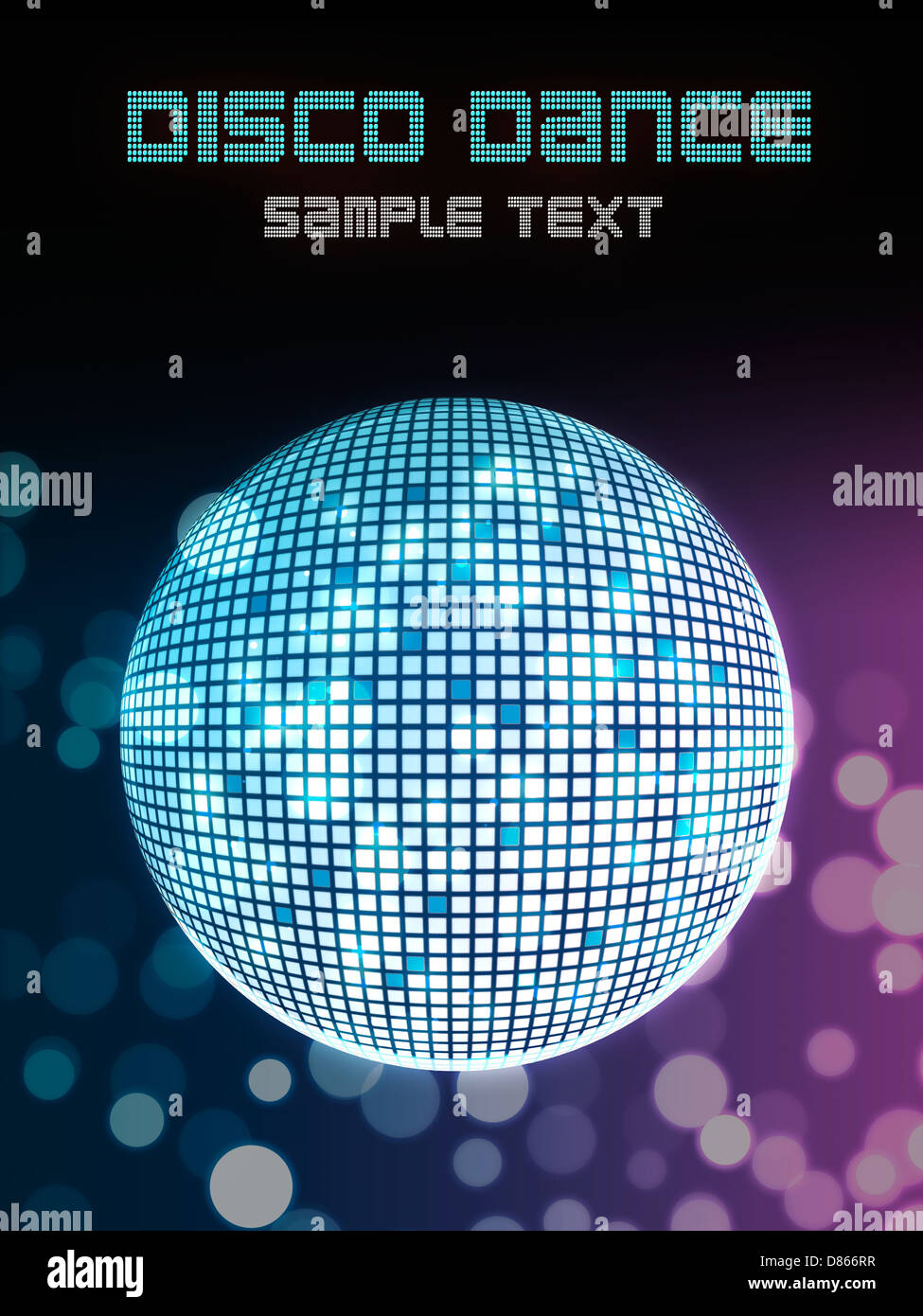 Disco ball poster background for party event Stock Photo - Alamy