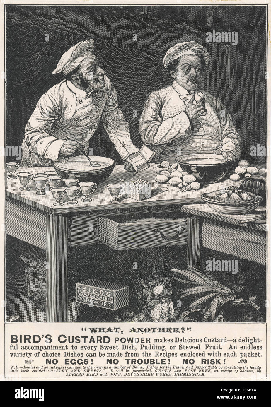 Advert for Bird's Custard 1890 Stock Photo - Alamy